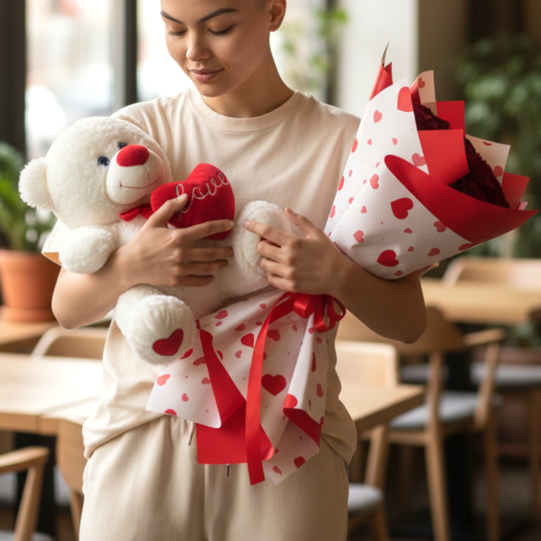 Forever Love – 12 Red Roses & Teddy Gift - Zahra Al Doula